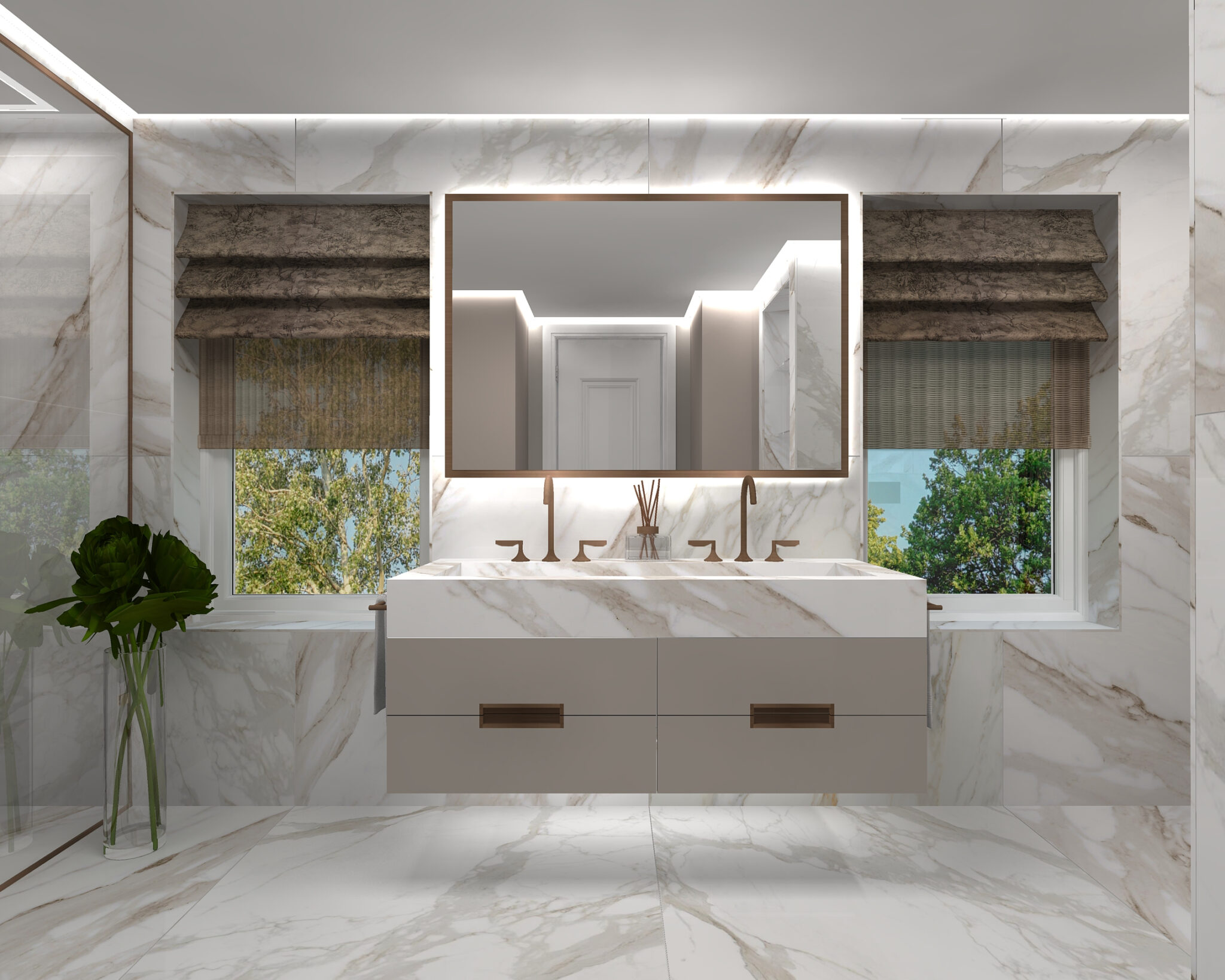Contemporary Vanity Units & Splashbacks - Concept Design