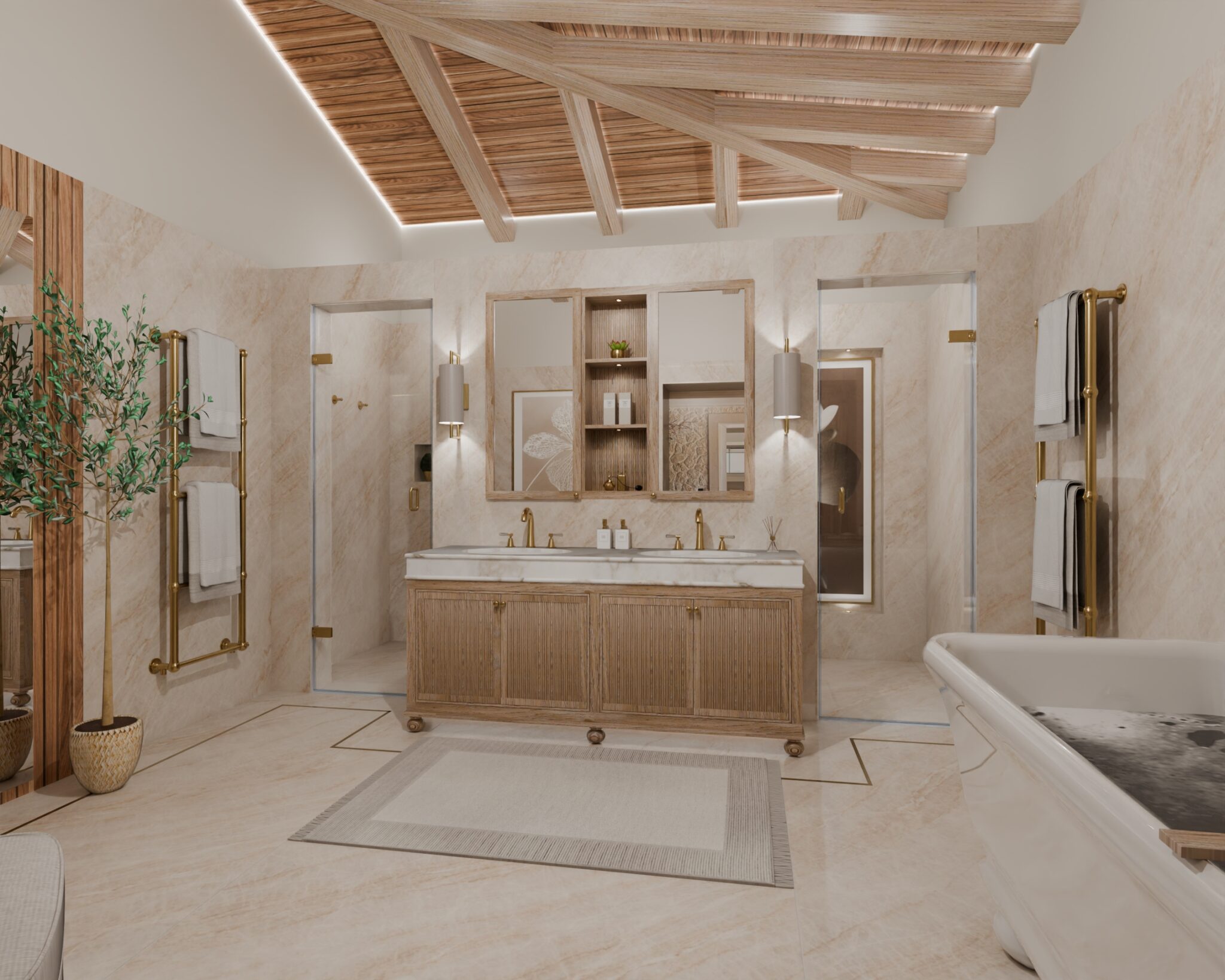 Master Bathroom Virtual Design Service - Concept Design